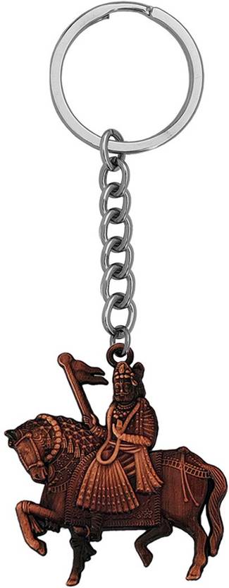 M Men Style Shri Baba Ramdev Ji Maharaj Copper Keychain SKey2022302 Key ...