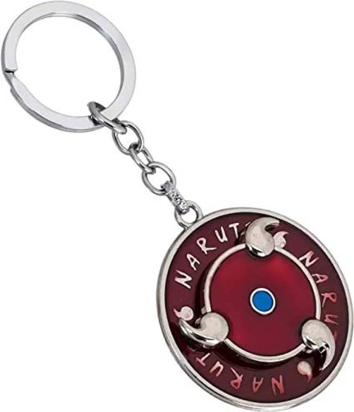 FOXR Naruto Anime Red Uchiha Sharingan Design Revolving Logo Keychain ...