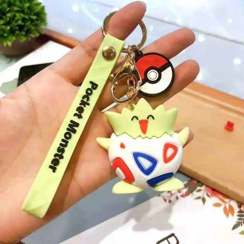 Mubco Pokemon Togepi 3D Keychain | Strap Charm & Hook | PVC Cartoon ...