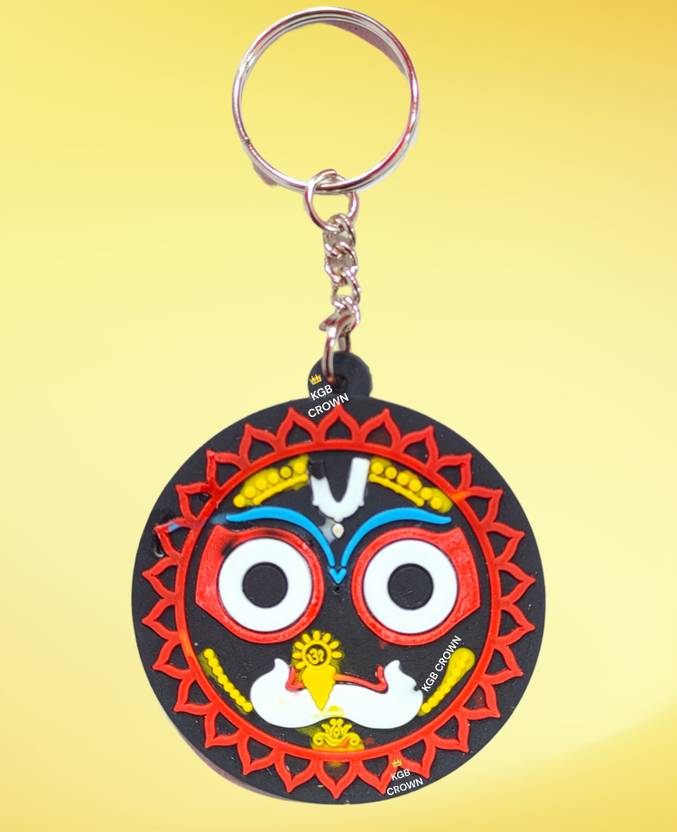 kgb crown Jagannath PVC Rubber Keychain for Your home,Bike & Car Key ...