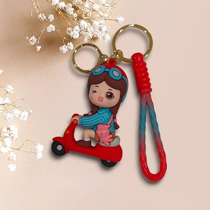 gtrp Cartoon Characters Keychain for Girls Boys, Cute Silicon R21 Key ...