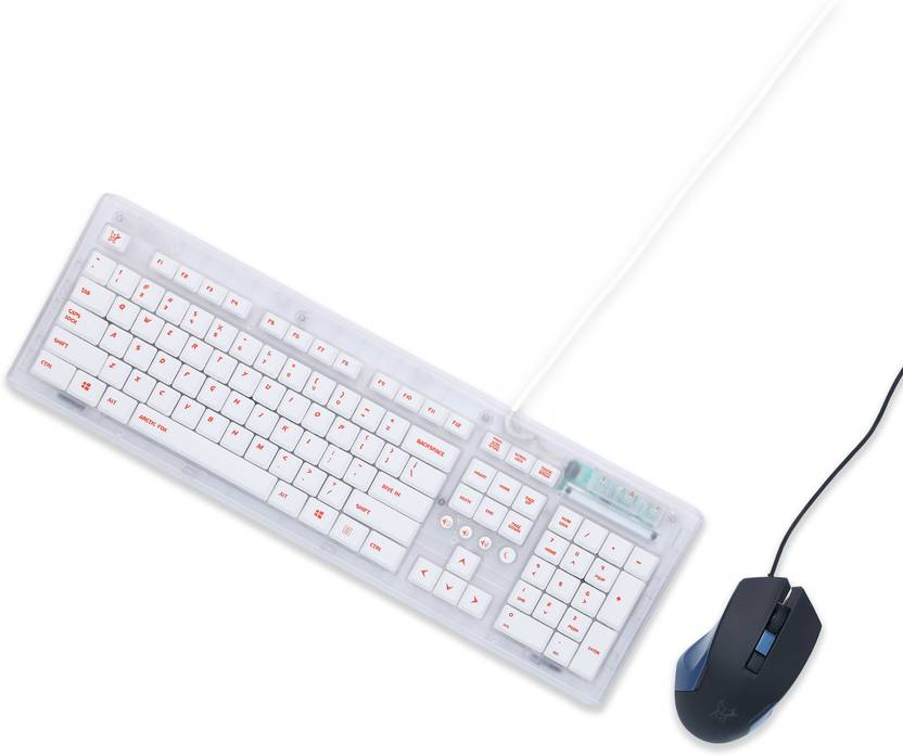 Arctic Fox Crystal Wired Keyboard and Mouse Combo Combo Set Price in ...