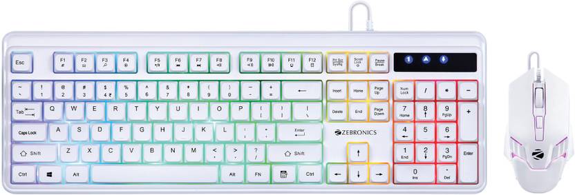 ZEBRONICS ZEB-KKB 3 Wired USB Standard Desktop Keyboard Compatible with ...