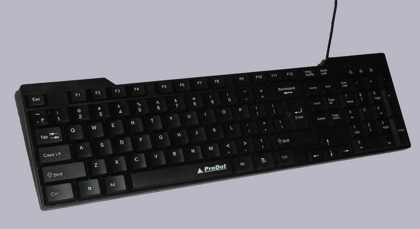 PRODOT Feel Standard Keyboard With UV Coated Keys And Rupee Key Font ...