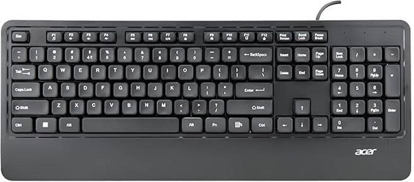 Acer Wired Keyboard with Palm Rest |Co-Pilot Shortcut Key | Rupee ...