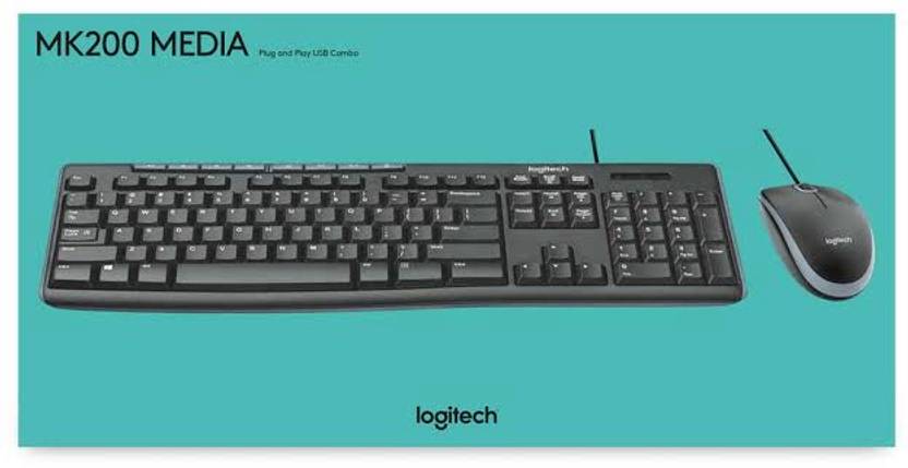 Logitech Mk200 Media Wired Keyboard And Mouse Combo Wired Usb Standard Desktop Keyboard