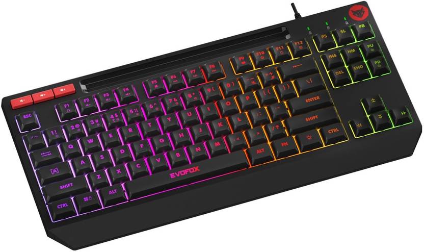 EVOFOX Deathray TKL RGB Silent Membrane Wired USB Tenkeyless Gaming ...