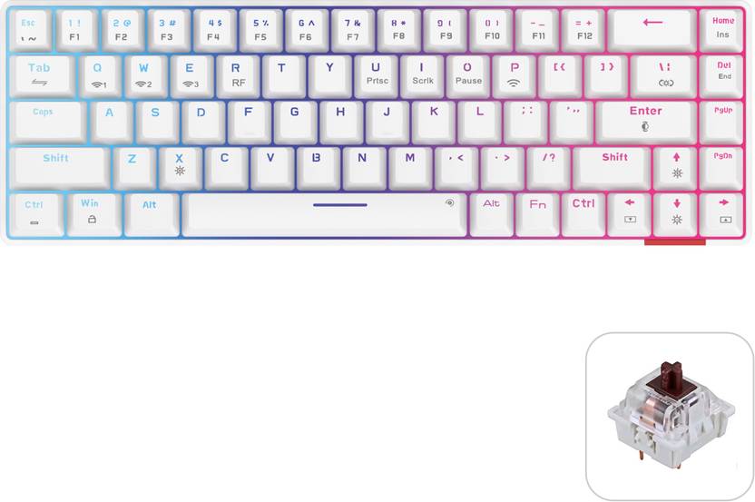 Portronics Hydra 10/5.0 + 2.4 GHz, RGB, Type C Charging,Mechanical ...