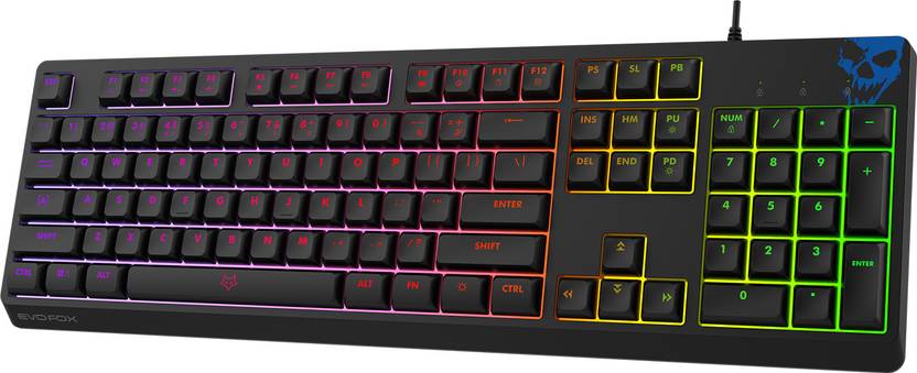 EVOFOX Deathray Prism RGB Silent Membrane Keys Wired USB Standard ...