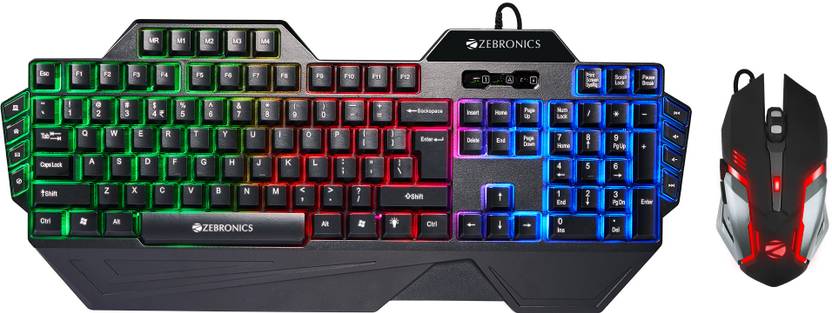 ZEBRONICS Zeb-Optimus (Zeb-KMC 2) Wired USB Standard Gaming Keyboard ...