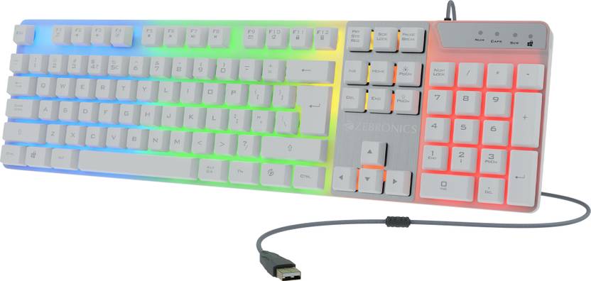 ZEBRONICS War-K Wired USB Standard Gaming Keyboard Compatible with ...