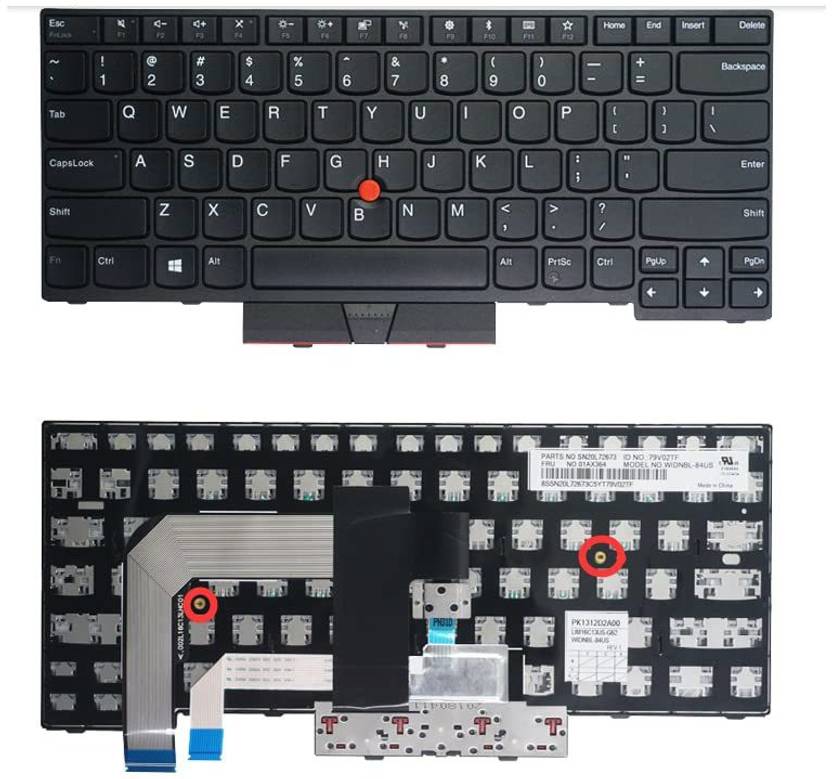 TechSonic Keyboard For Lenovo ThinkPad A475, A485, T470, T480, 01AX405 ...