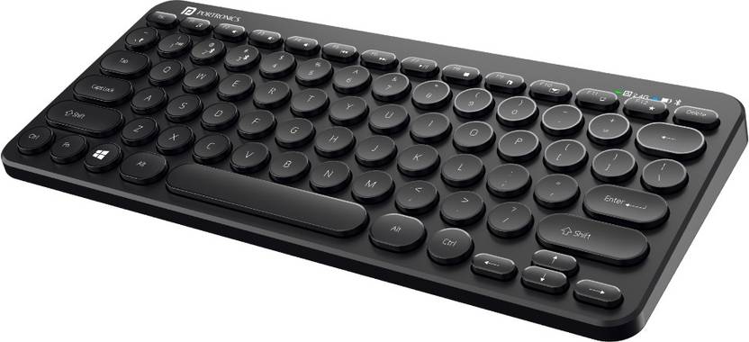 Portronics Bubble, POR1677 Bluetooth, Wireless Multi-device Keyboard ...