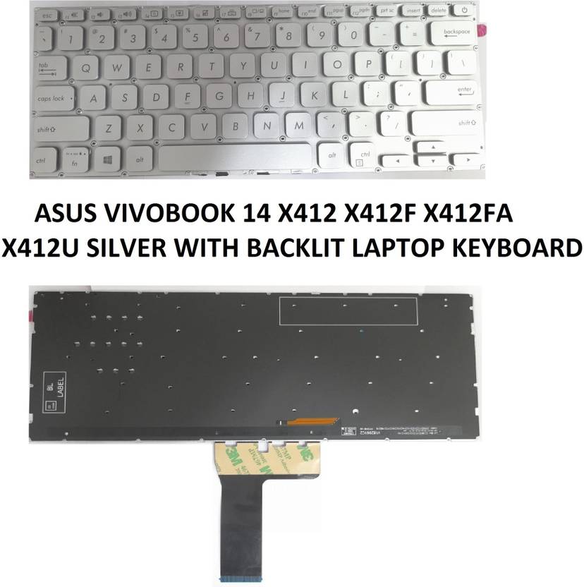 ROTECH SOLUTIONS KEYBOARD FOR ASUS VIVOBOOK 14 X412 X412F X412FA X412U ...