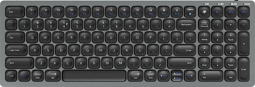 ZEBRONICS Zeb K5001MW Bluetooth 5.0 keyboard for Mac, Windows, Android ...