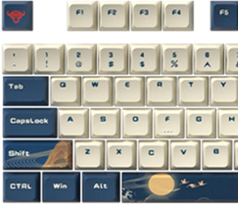 Lyla Kda Profile PBT Keycaps Kit for DIY Mechanical Gaming Keyboards ...