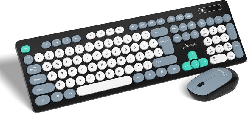 pebble Digit001 Wireless Keyboard & Mouse, 2.4Ghz Wireless, 104 Keys ...
