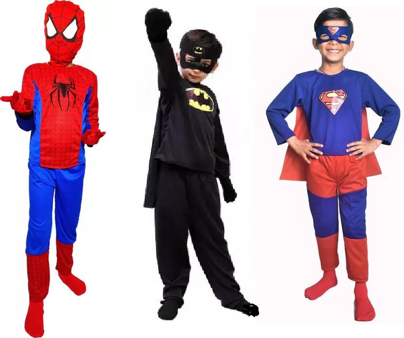blessings ent Spiderman, Batman and Superman costumes Dress For kids ...