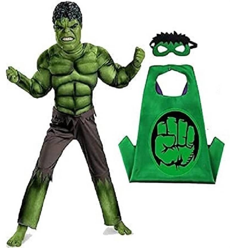 OJASFASHION Hulk Dress Costume with Cape Kids Costume Wear Price in ...