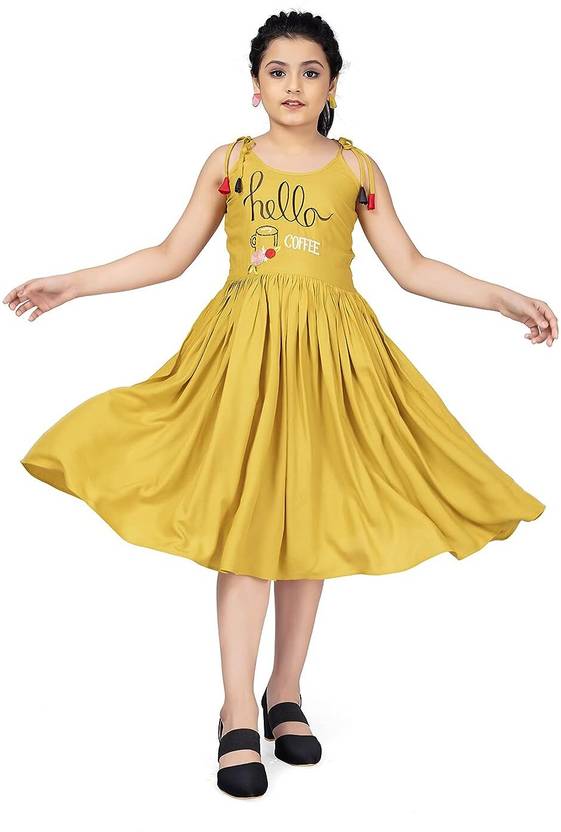 fygh Girls Below Knee Casual Dress Price in India - Buy fygh Girls ...