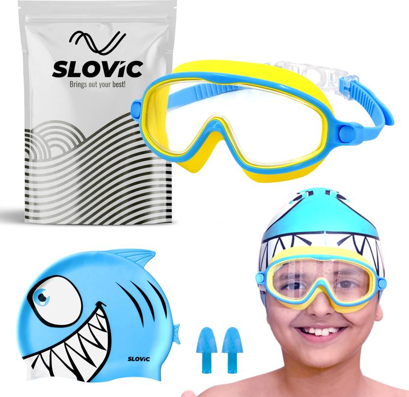 SLOVIC Swimming Kit for Kids | Swimming Goggles & Swimming Cap for Boys ...