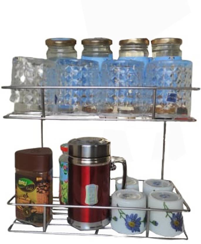 solemn Utensil Kitchen Rack Steel Wall Mount Stainless Steel Kitchen ...