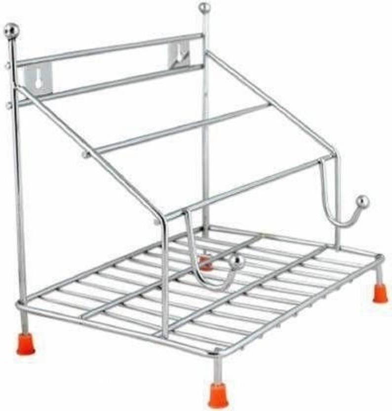 honeyB Utensil Kitchen Rack Steel Steel LPG Gas Cylinder Stand with ...