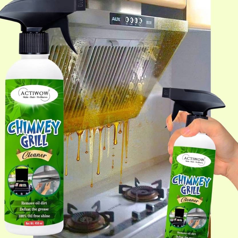 Actiwow Chimney & Grill cleaner Spray Remove Oil/grease/stains Kitchen ...