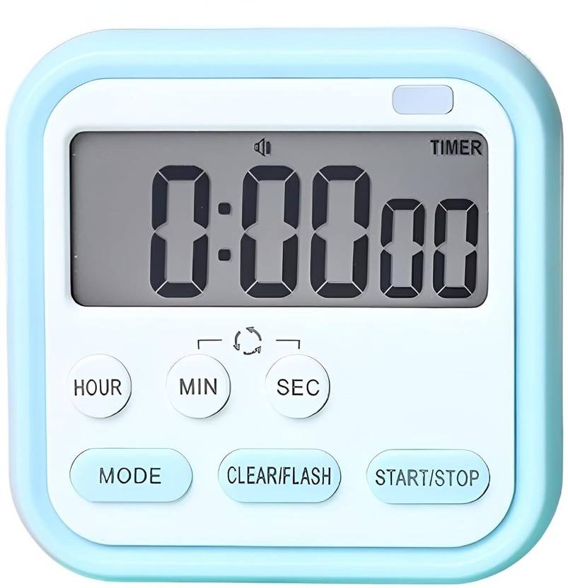 TATSAM Kitchen Timer & Stopwatch with Large LCD Display, Loud Alarm ...