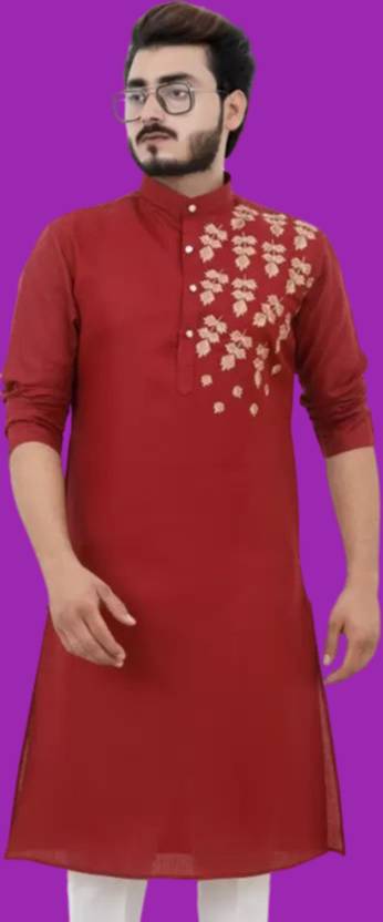 ghjgh Men Solid Pakistani Kurta - Buy ghjgh Men Solid Pakistani Kurta ...
