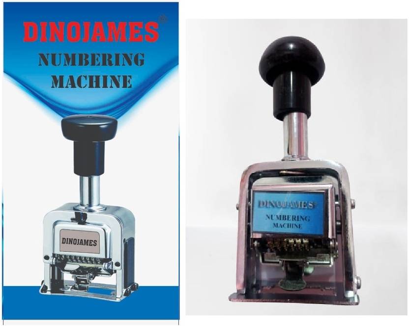 dinojames Numbering Machine 6 Digit (heavy Duty,) Label Stamping ...