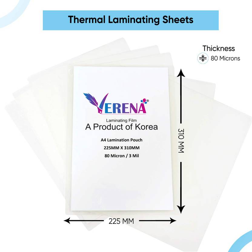 verena Lamination Pouch Clear Glossy Thermal Transparent Waterproof 100 ...