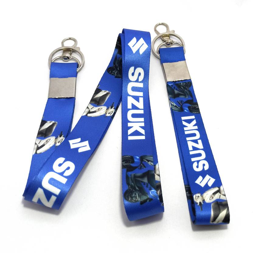 Key Era Suzuki Bike id Tag Holder Set Of 2 Fabric Keychain And Lanyard ...