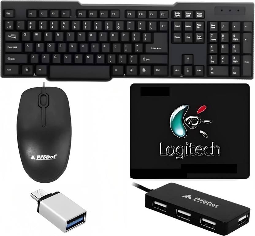 The Originals 5-in-1 Gaming Keyboard and Mouse Combo with USB Hub,OTG ...