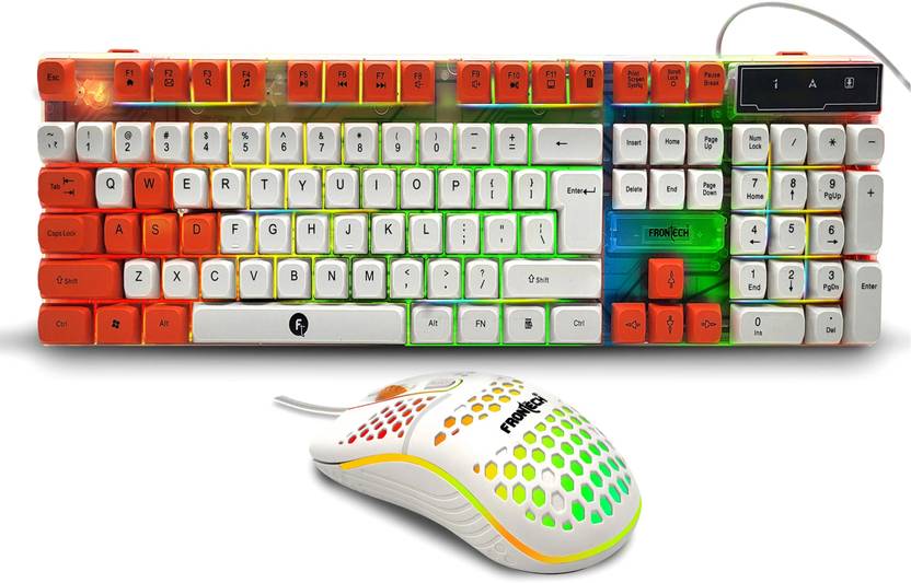 Frontech Nova Knight Wired Gaming Keyboard And Optical Mouse Led Rgb Backlight Kb 0043 Combo
