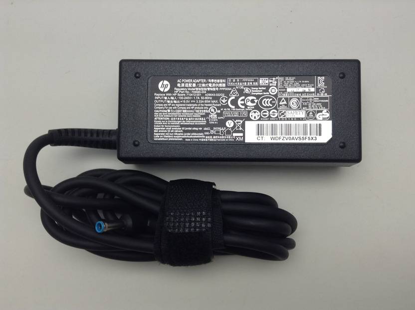 HP original 65w 19.5v 3.33a blue pin 65 W Adapter - HP : Flipkart.com