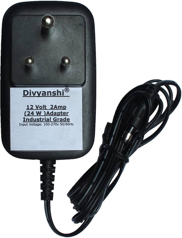 Divyanshi 12V 2A Industrial Grade DC Adapter for CCTV Camera, Setup Box ...