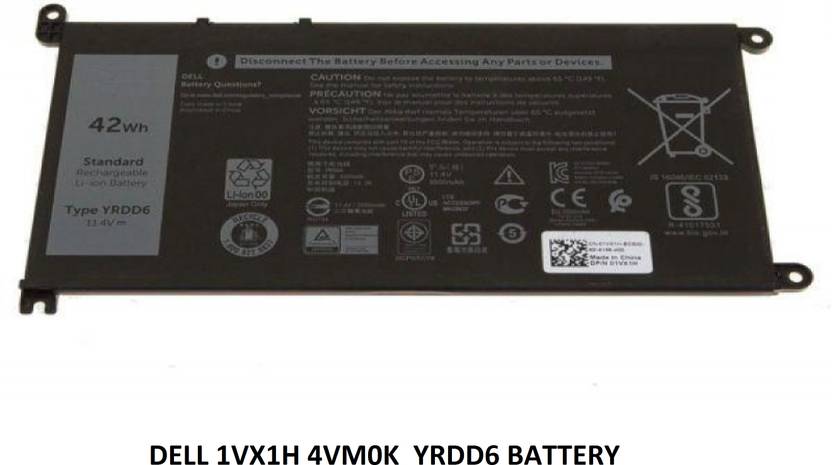 SOLUTIONS-365 COMPATIBLE 1VX1H 4VM0K YRDD6 BATTERY FOR Dell Inspiron 15 ...
