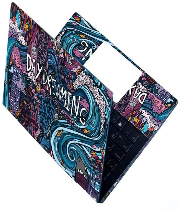 Skinny Full Body Laptop Skin Bubble-Free HD Quality Sticker for Laptops ...