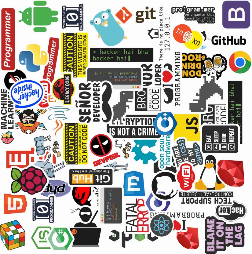 PRINTHUA Laptop Sticker for Programmer, Coder, Developers & IT ...