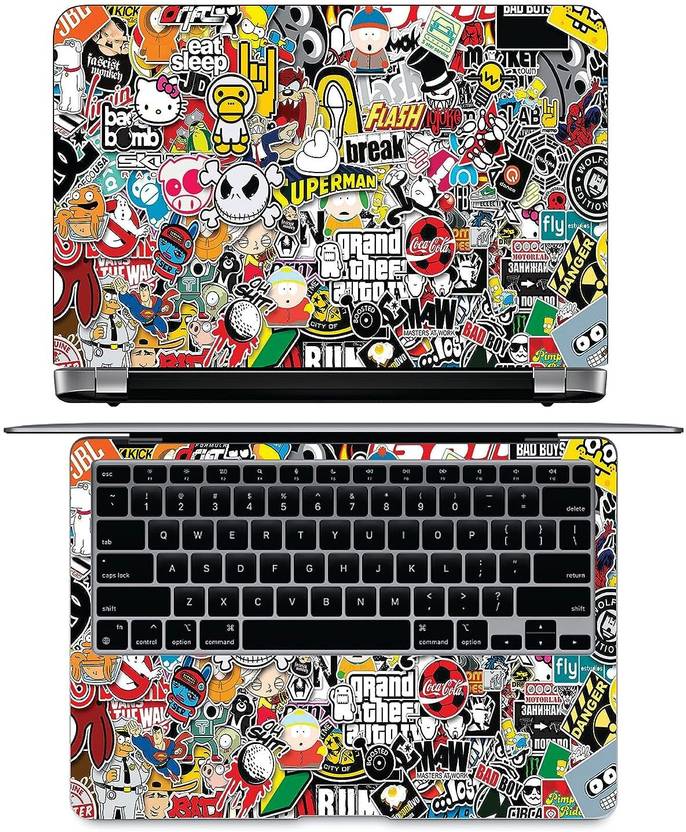 PRINTHUBS Full body Anime Laptop Skin Decal Sticker Scratch & Bubble ...