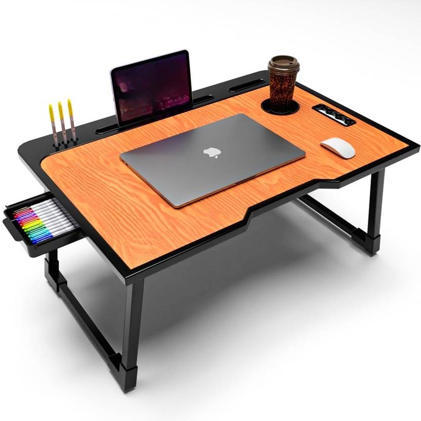 SKEDIZ study table folding table Wooden, Plastic Desk Stand Rotatable ...