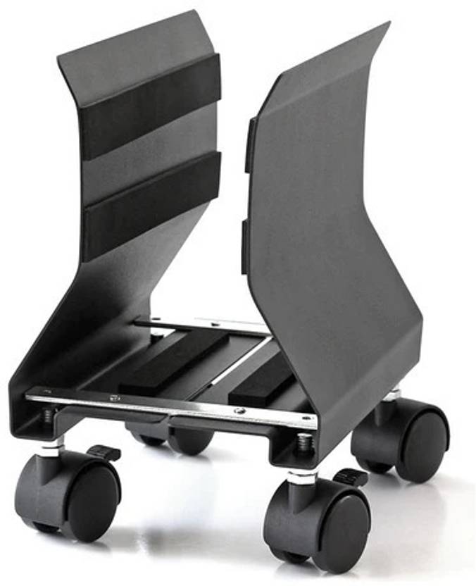 MRPTS CPU Trolley Metal Black Heavy Duty Desktop Floor Stand Trolley ...