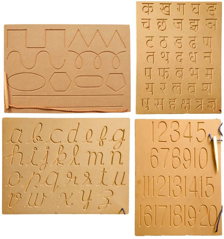 REWASHREE CRAFT WORLD Wooden Tracing Board Pencil Alphabets Small ...