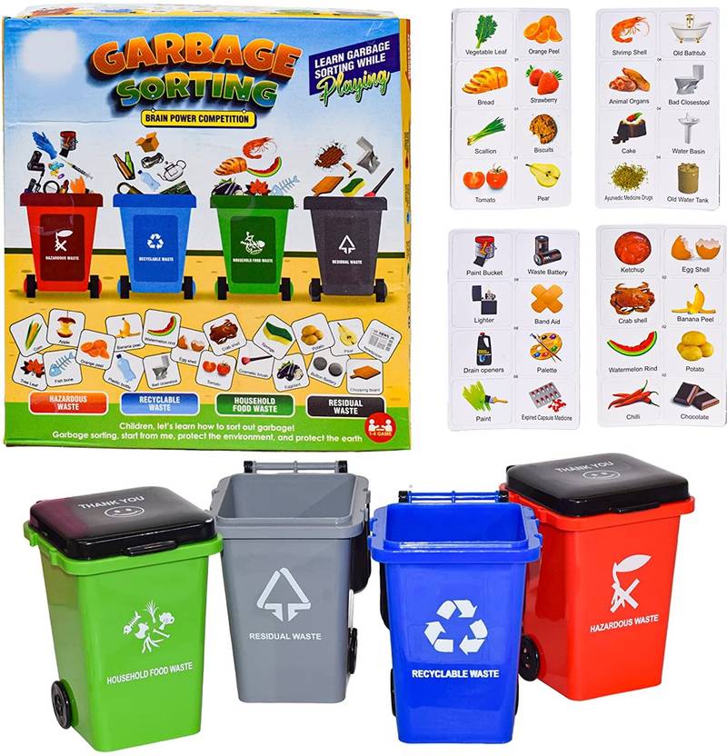 Funrally Sorting Garbage Game Puzzle for Kids, Waste Management ...