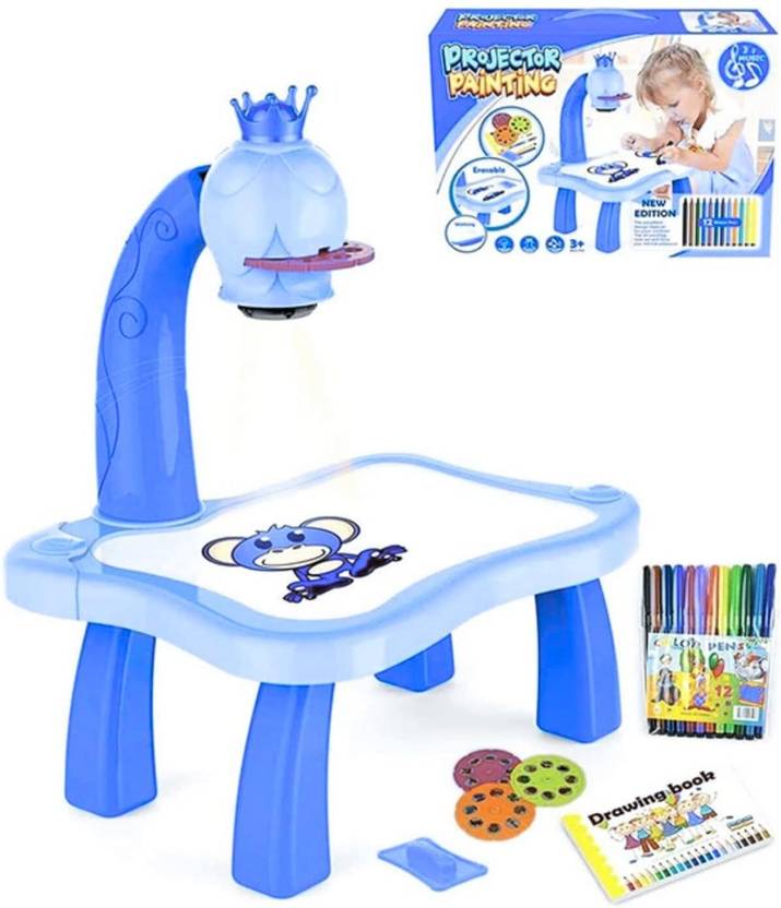 Raghunandan Kids Drawing Projector Table | Toy Projector Drawing Board ...