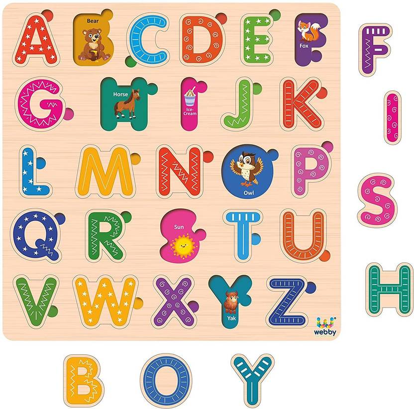 Lattice Wooden Capital Alphabets Montessori Educational Pre School