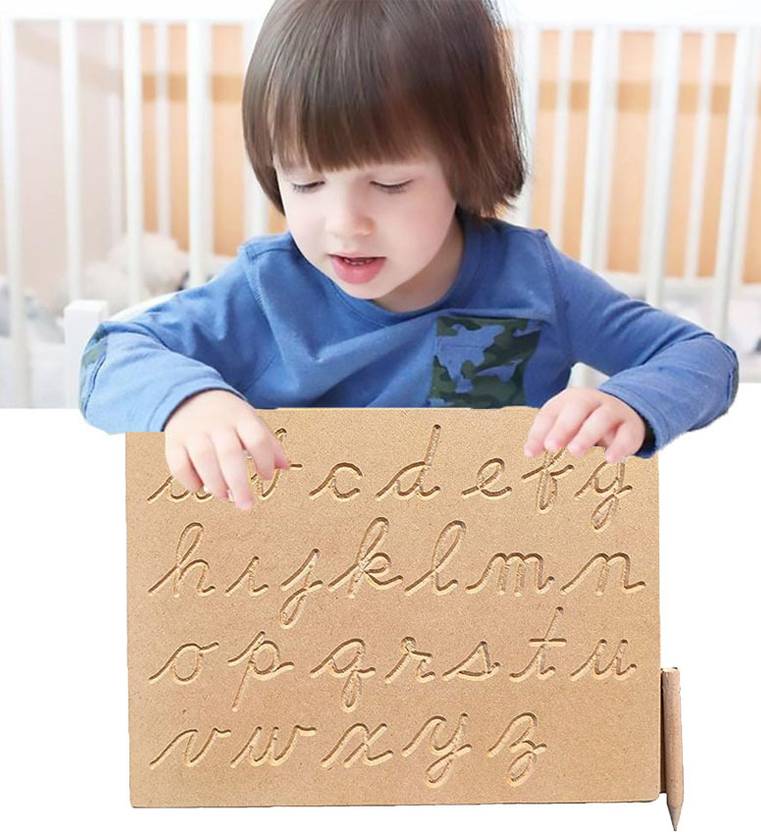 SHALAFI Small English Cursive Alphabet Tracing Board/Slate/Writing ...
