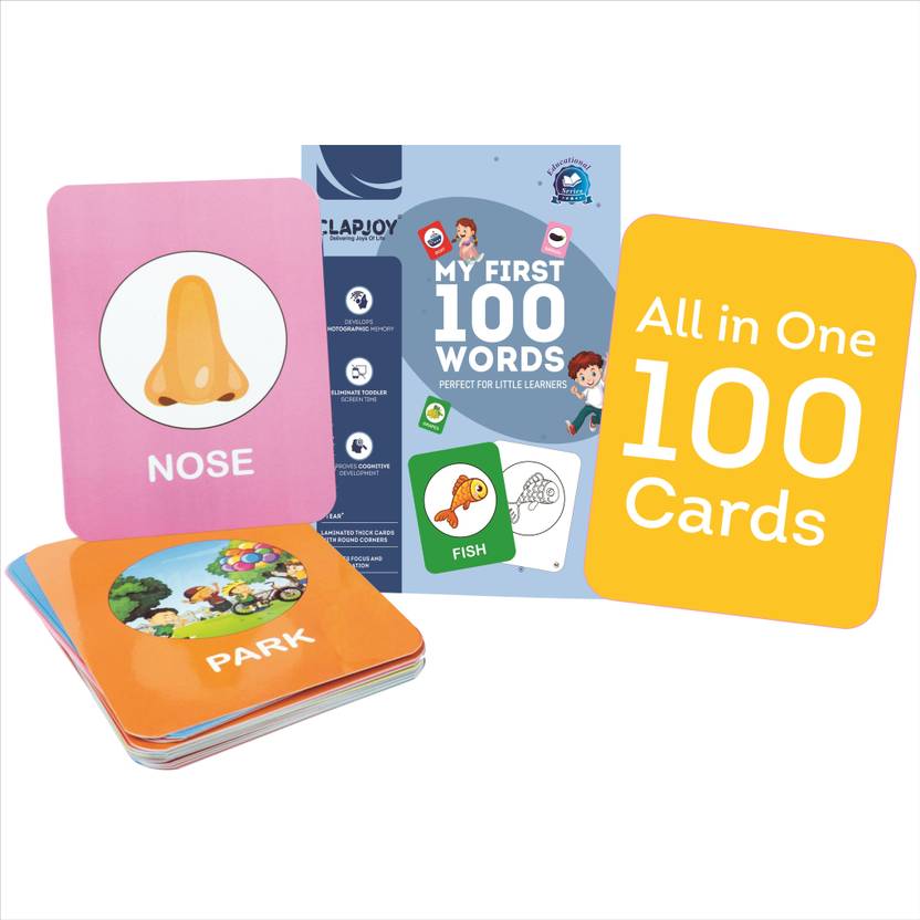 Clapjoy All in One Flash Cards for Kids (Non-Tearable flashcards ...