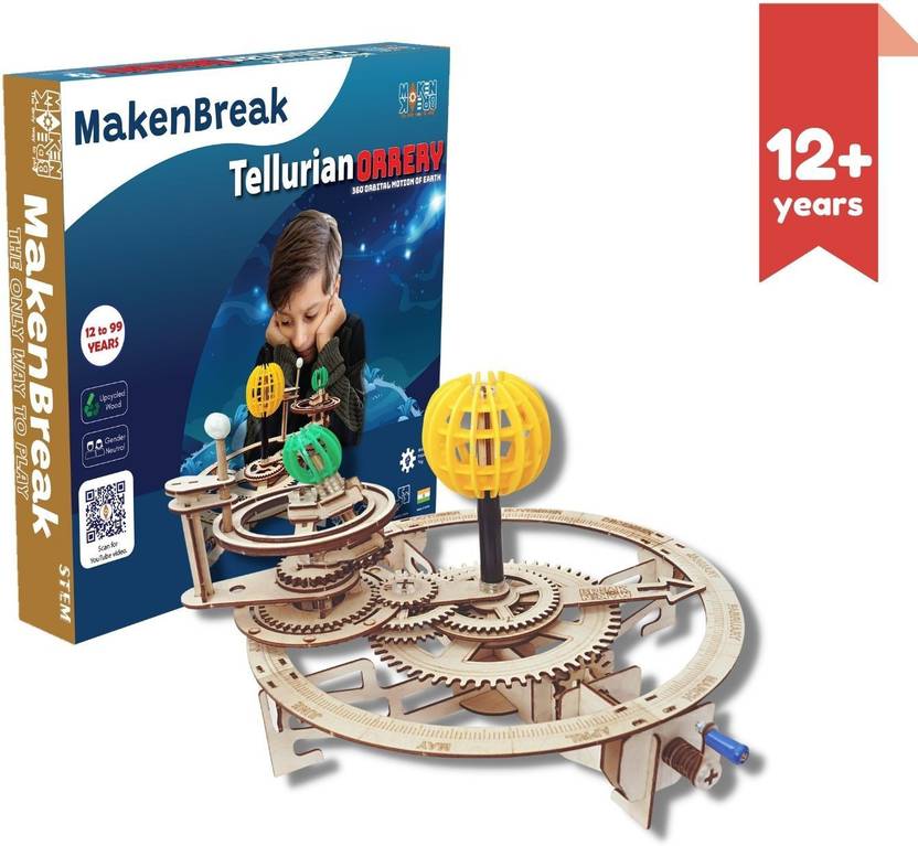 MAKENBREAK Tellurion Orrery|DIY STEM/STEAM Toy, Birthday Gift for Kid 9 ...
